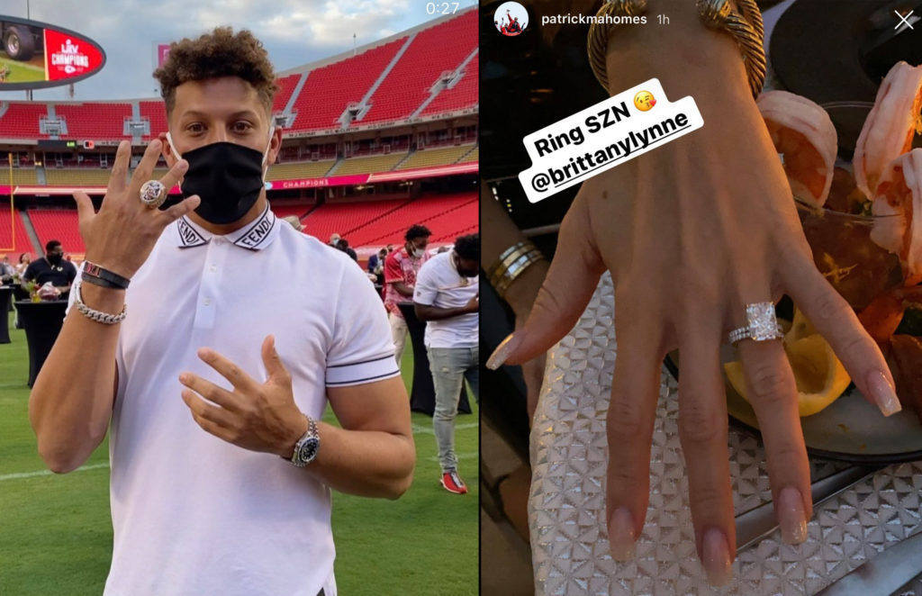 Patrick Mahomes Gets His Super Bowl Ring and Engaged All in Same Day ...